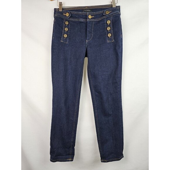 Talbots | Jeans | Talbots Womens Jeans Size 2 Dark Blue Slim Sailor ...